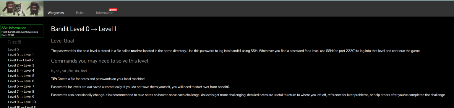 ゲーム感覚でlinuxコマンドを叩く。【OverTheWire: Bandit】 - スニーキーブログ