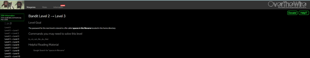 ゲーム感覚でlinuxコマンドを叩く。【OverTheWire: Bandit】 - スニーキーブログ
