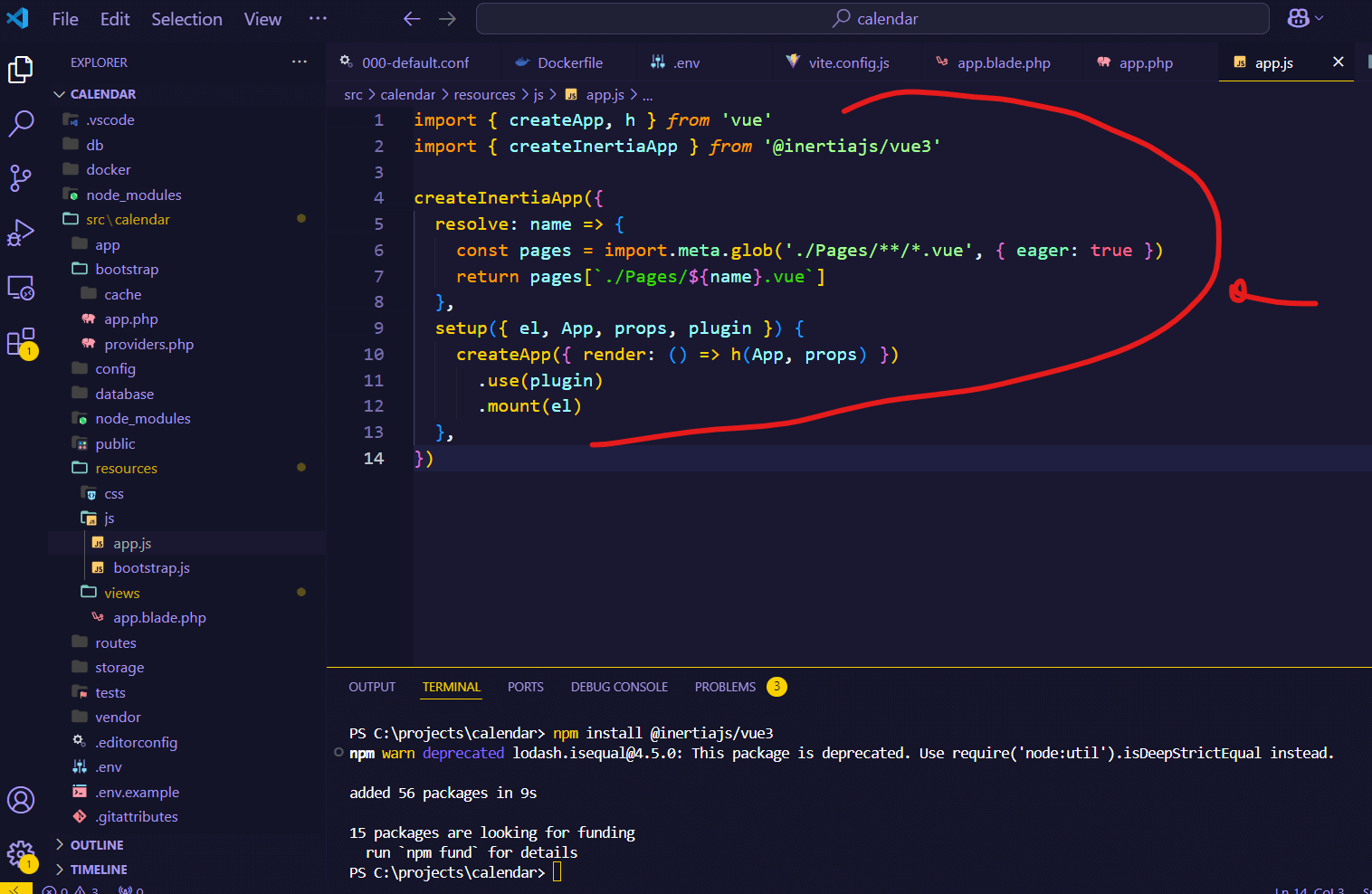 LaravelとInertiaとVueでSPAを作る環境構築 - スニーキーブログ